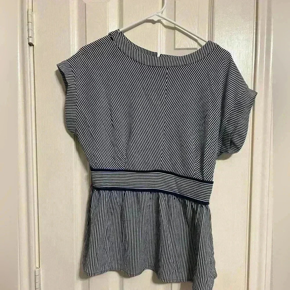 Monteau | Tops | Monteau Navy Blue And White Stripped Womans Extra ...